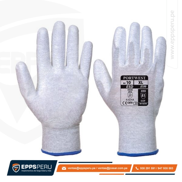 Guante Portwest Antiestático Palma PU A199 – Grupo Epps Peru