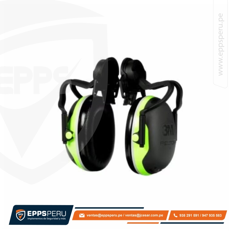 Orejera Peltor X4P51E para Casco de Ala Ancha, doble copa NRR 26 dB ...