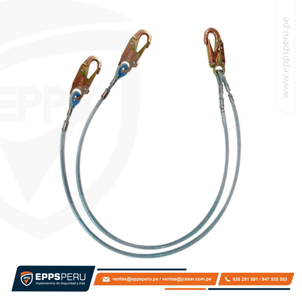Línea de Conexión, de Cable de Acero de 1/4″, Longitud 1.80 m, con 1 ...